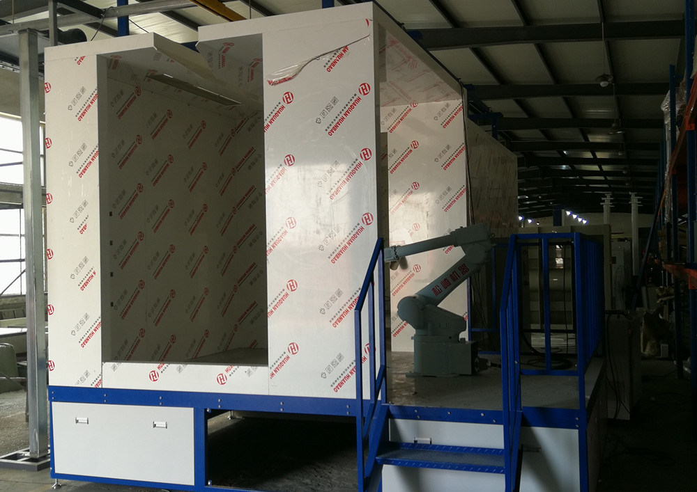 2880rpm Motor Powder Paint Booth For Electrostatic Spraying And Powder ...